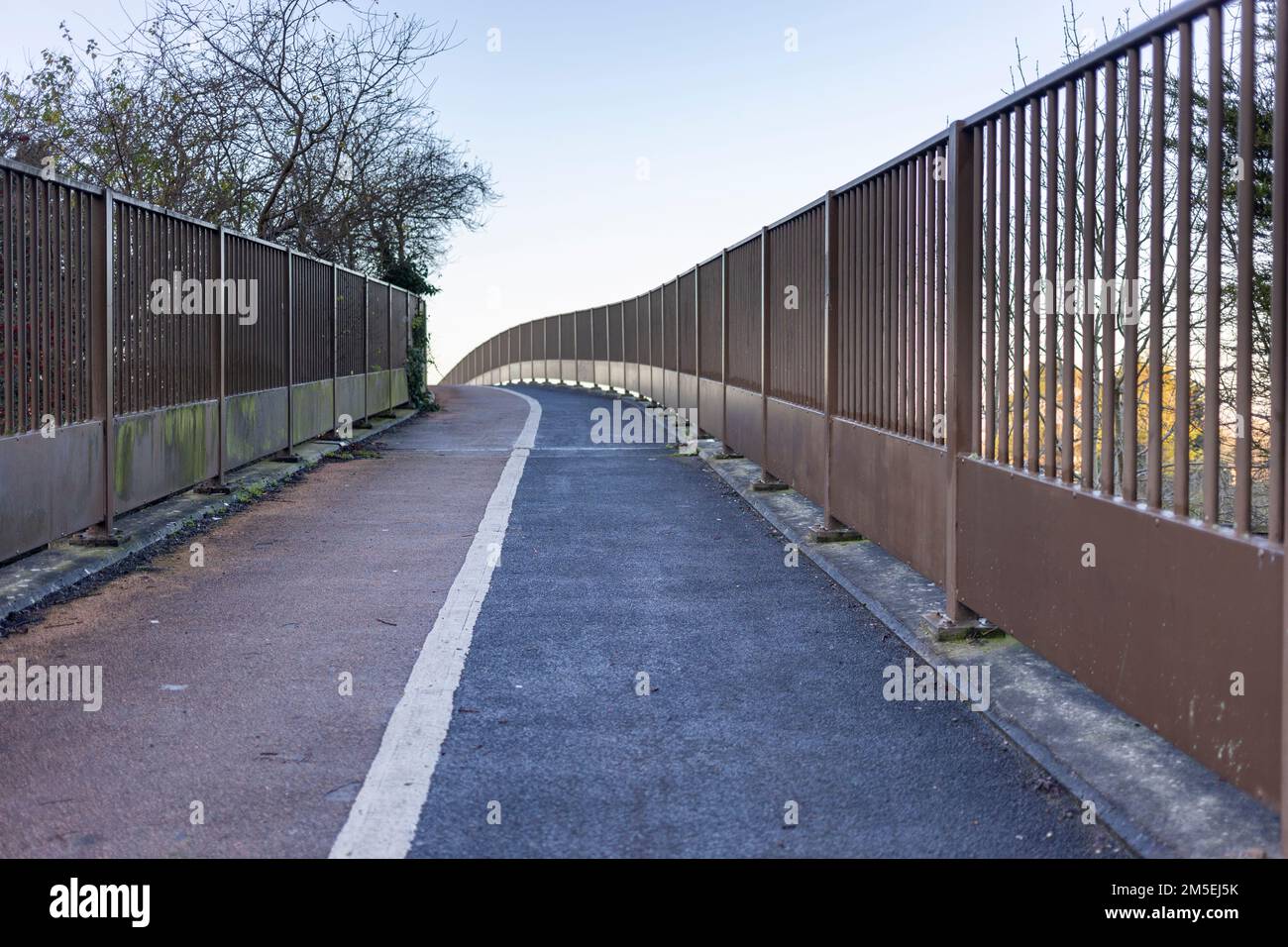 Elevated cycle path and walkway Herne Bay Kent UK Stock Photo - Alamy