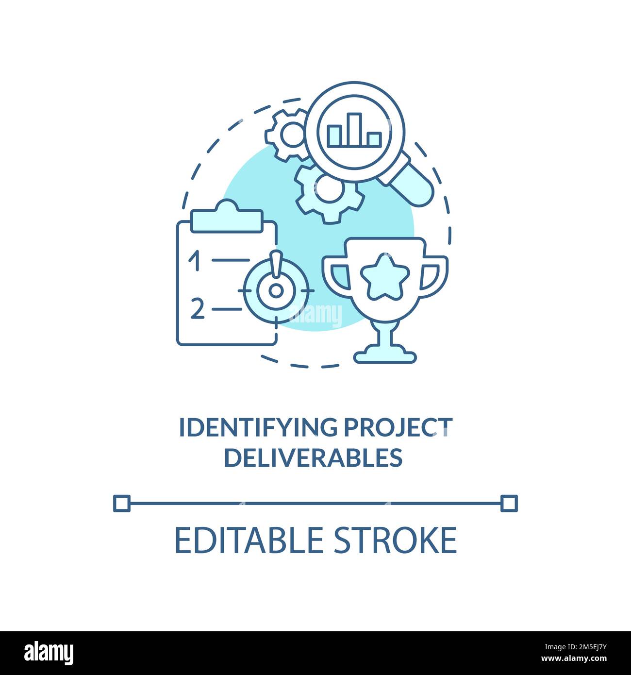 Identifying project deliverables turquoise concept icon Stock Vector ... Identifying project deliverables turquoise concept icon Stock Vector ...