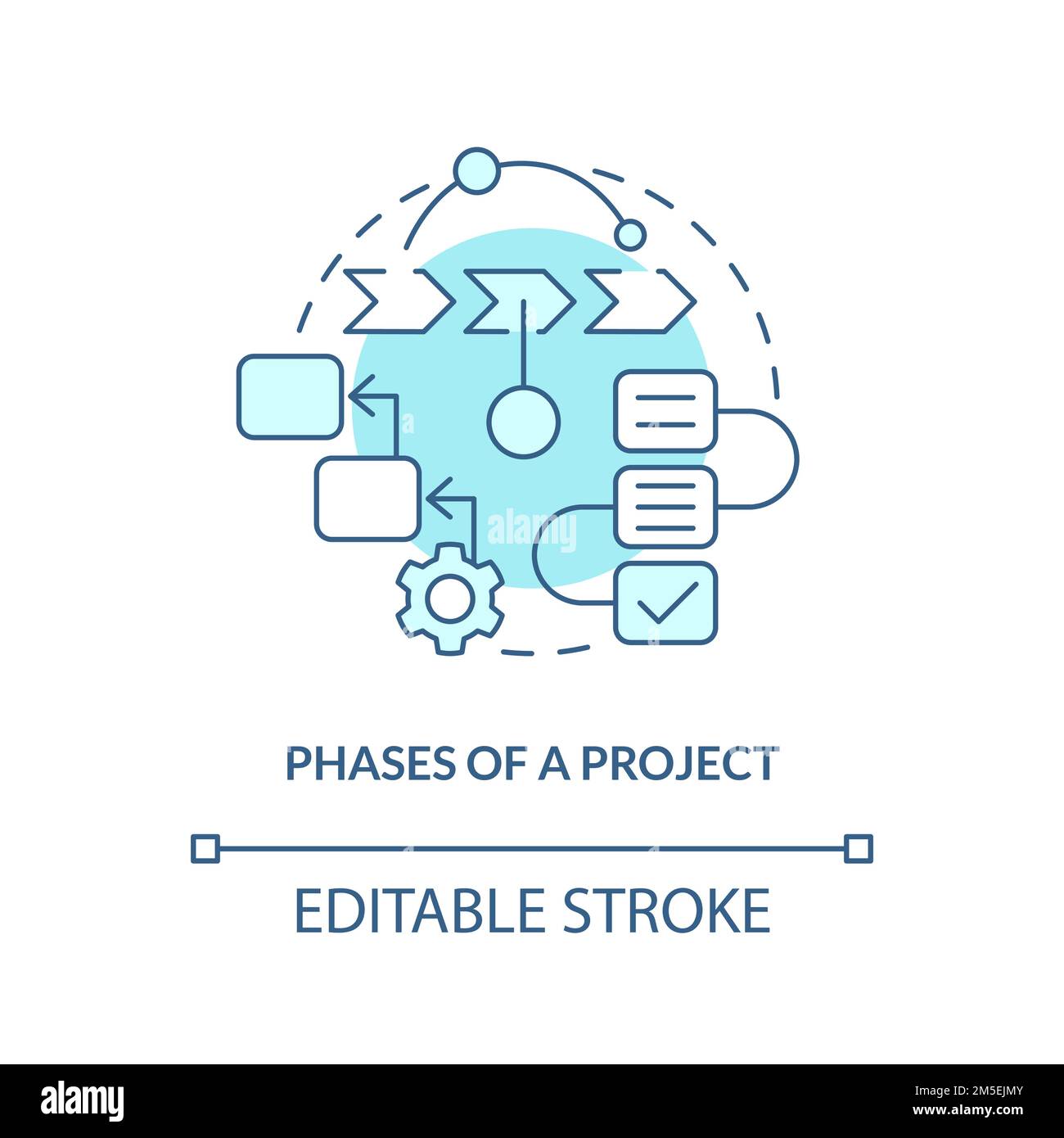 Phases of project turquoise concept icon Stock Vector Image & Art - Alamy