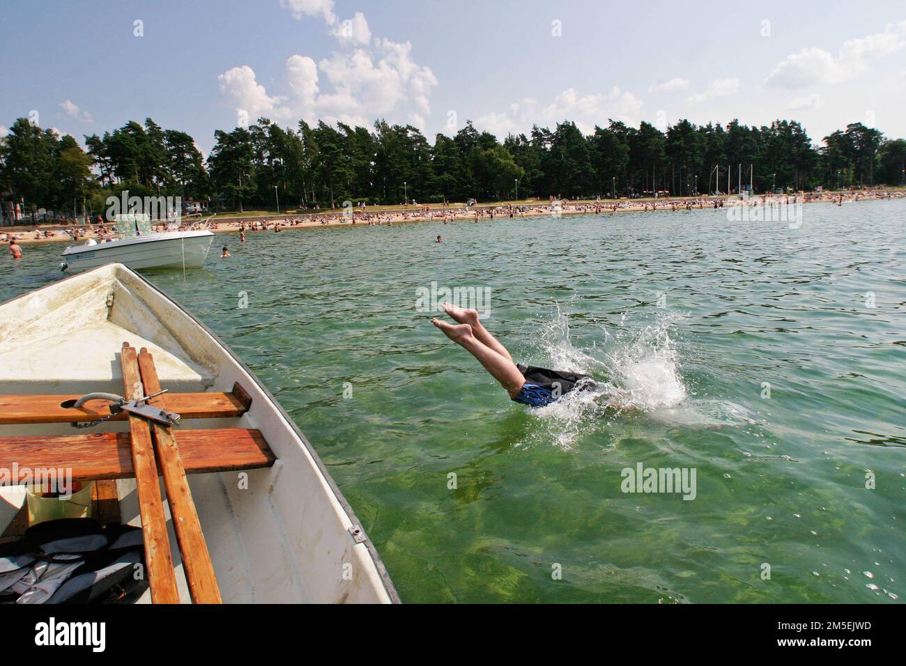 Varamon beach (In Swedish: Varamobaden), Motala, Sweden Stock Photo - Alamy