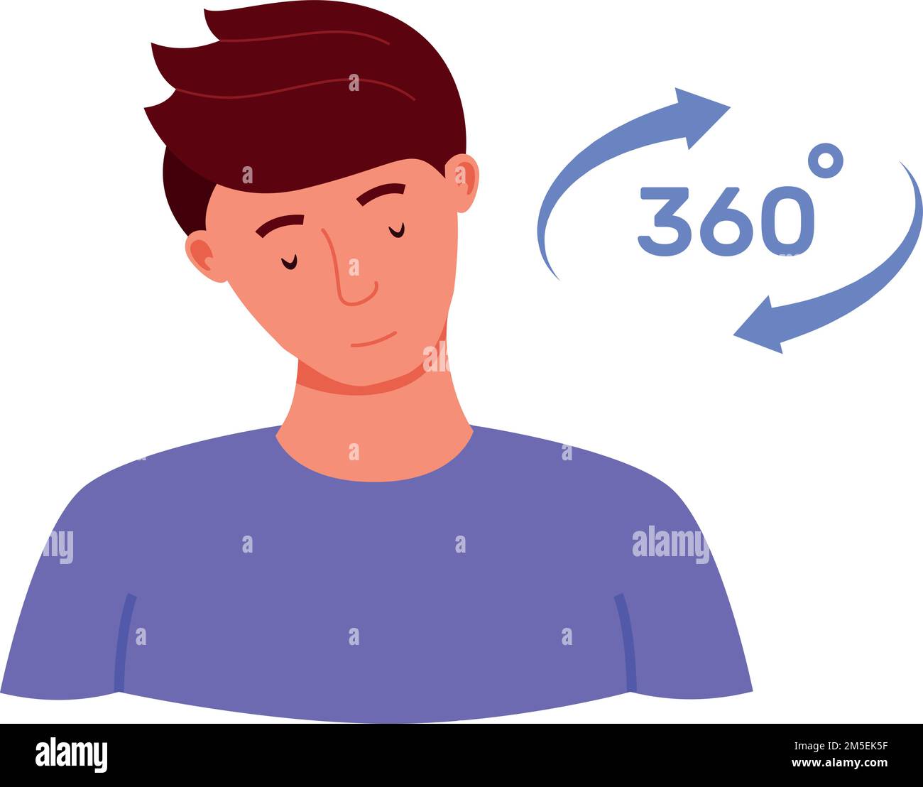 Neck rotation exercise. Body stretch workout infographic isolated on ...