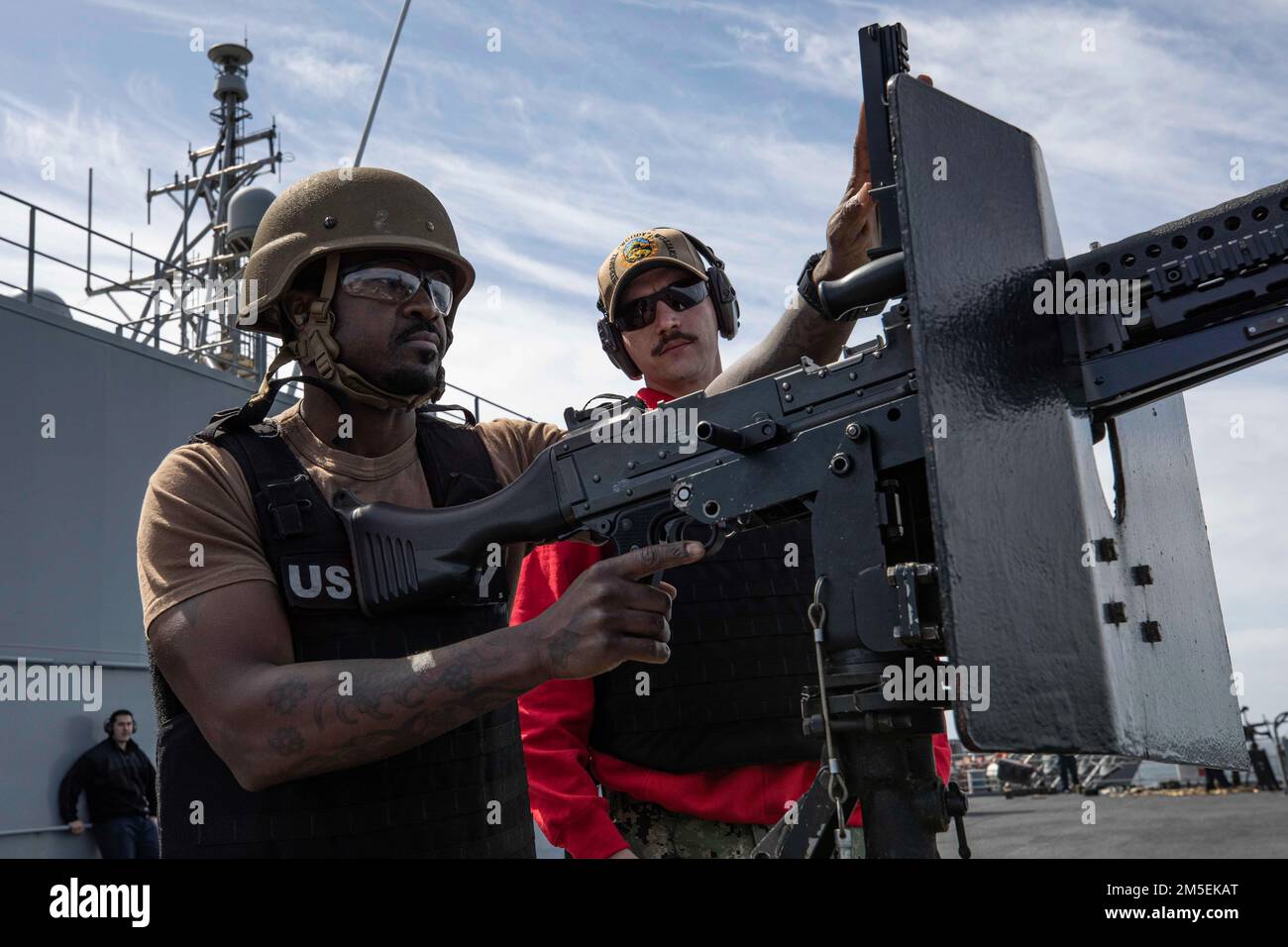 220308-N-TI693-1335 ATLANTIC OCEAN (March 8, 2022) - Fireman Corliss ...