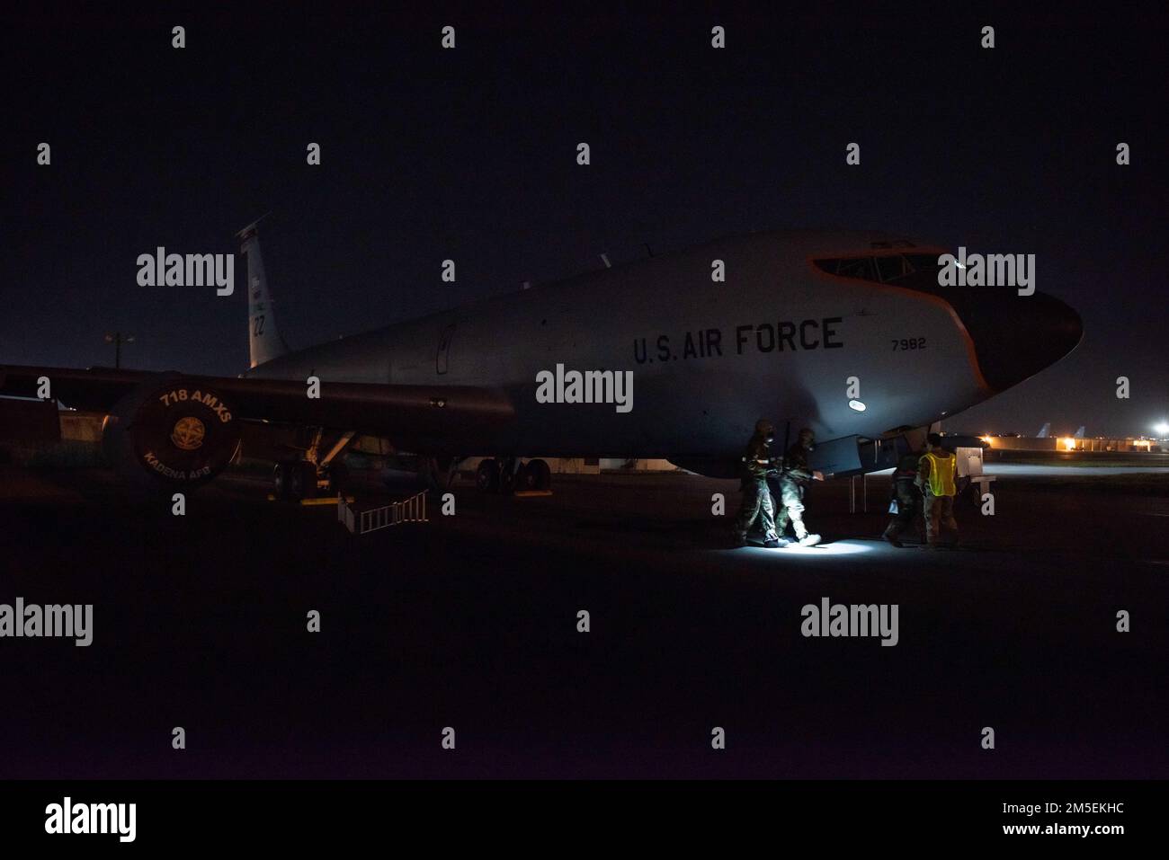U.S. Air Force 18th Maintenance Group Wing Inspection team members ...