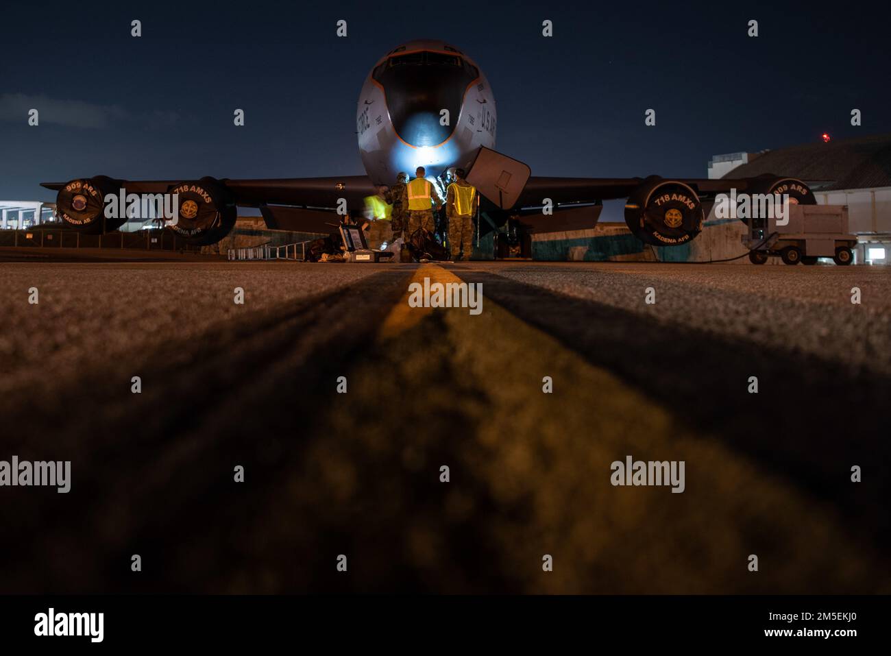 U.S. Air Force 18th Maintenance Group Wing Inspection team members ...