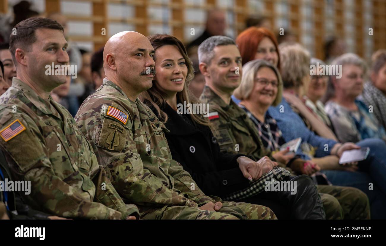Lt. Col. Trevor Phillips (center, left), commander of 1st Battalion ...