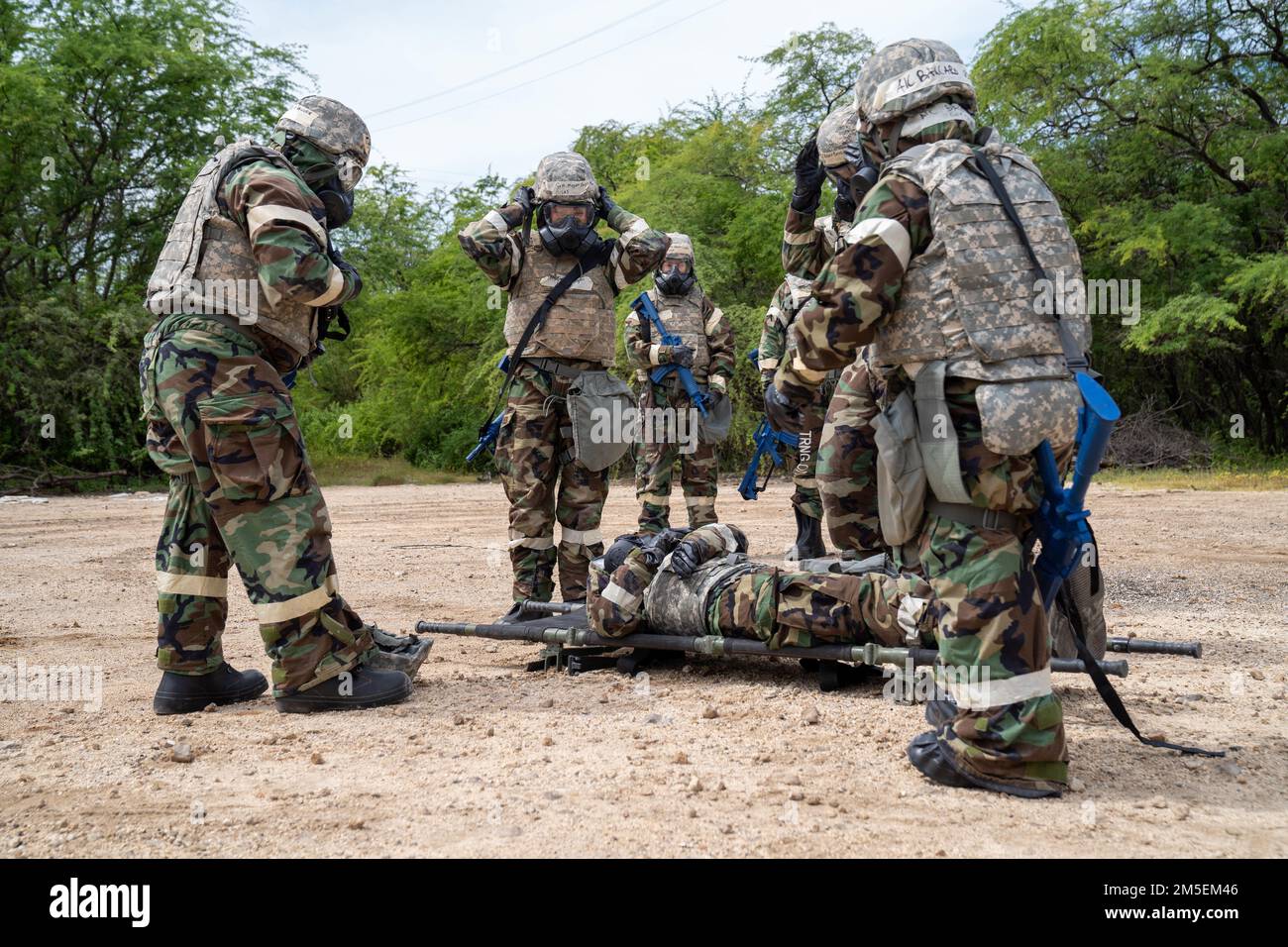 Airmen assigned to 647th Civil Engineer Squadron administer Self-Aid ...