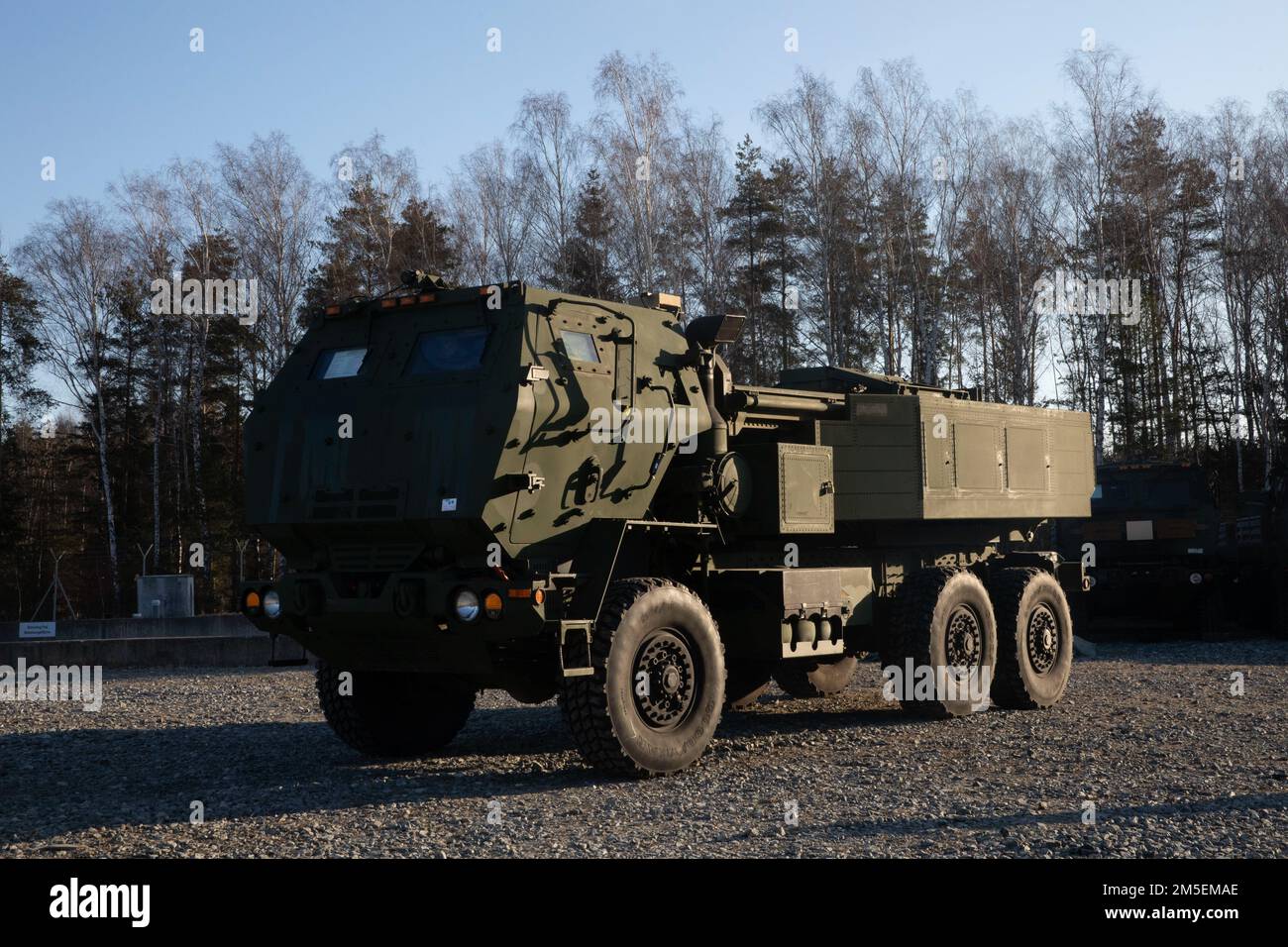 HIMARS delivered to Grafenwoehr, Germany, March 8, 2022. The HIMARS are ...
