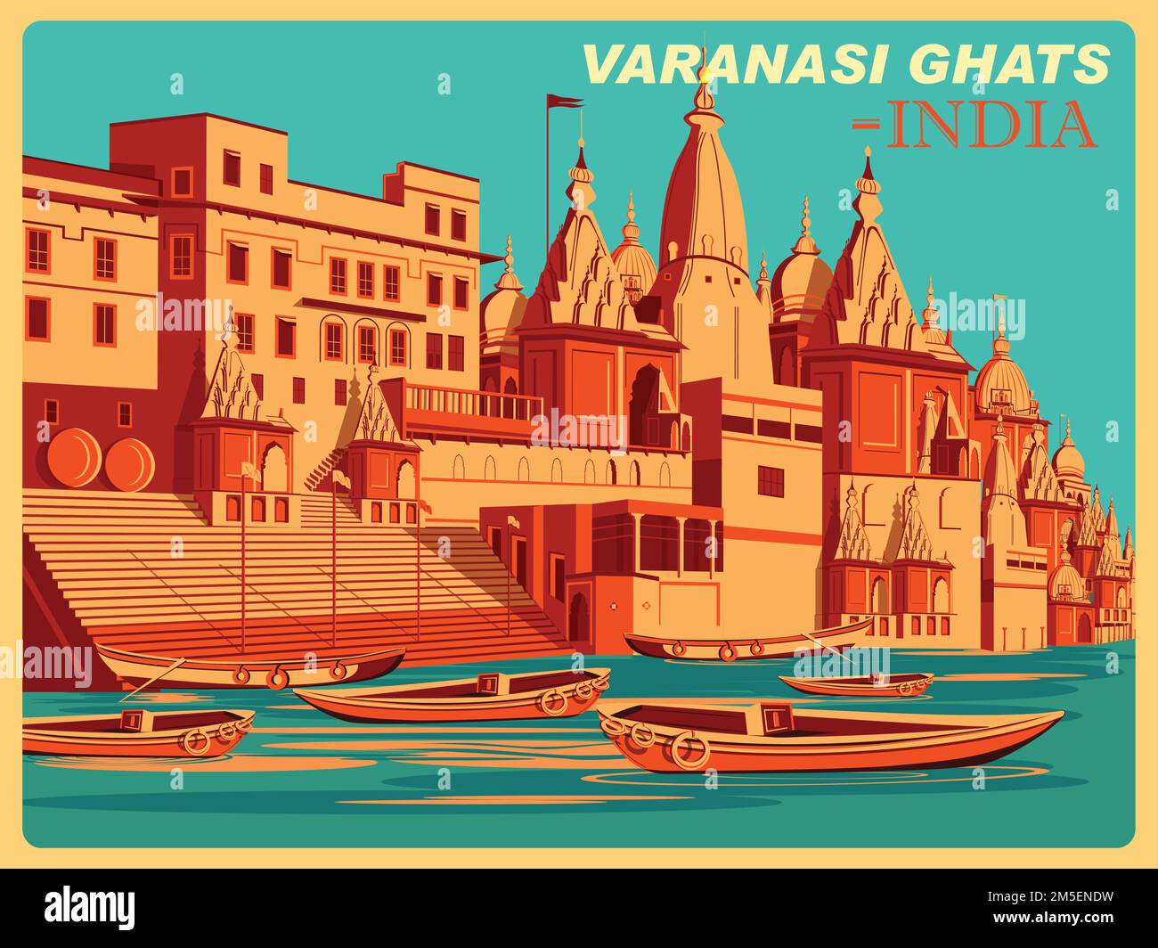 Banaras tourism Stock Vector Images - Alamy