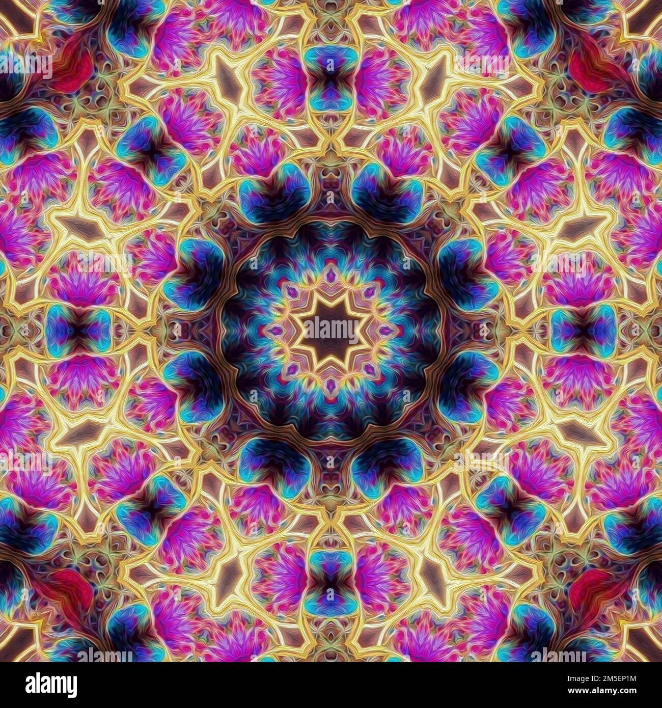 Square beautiful esoteric mystic magical mandala hand painted Stock ...