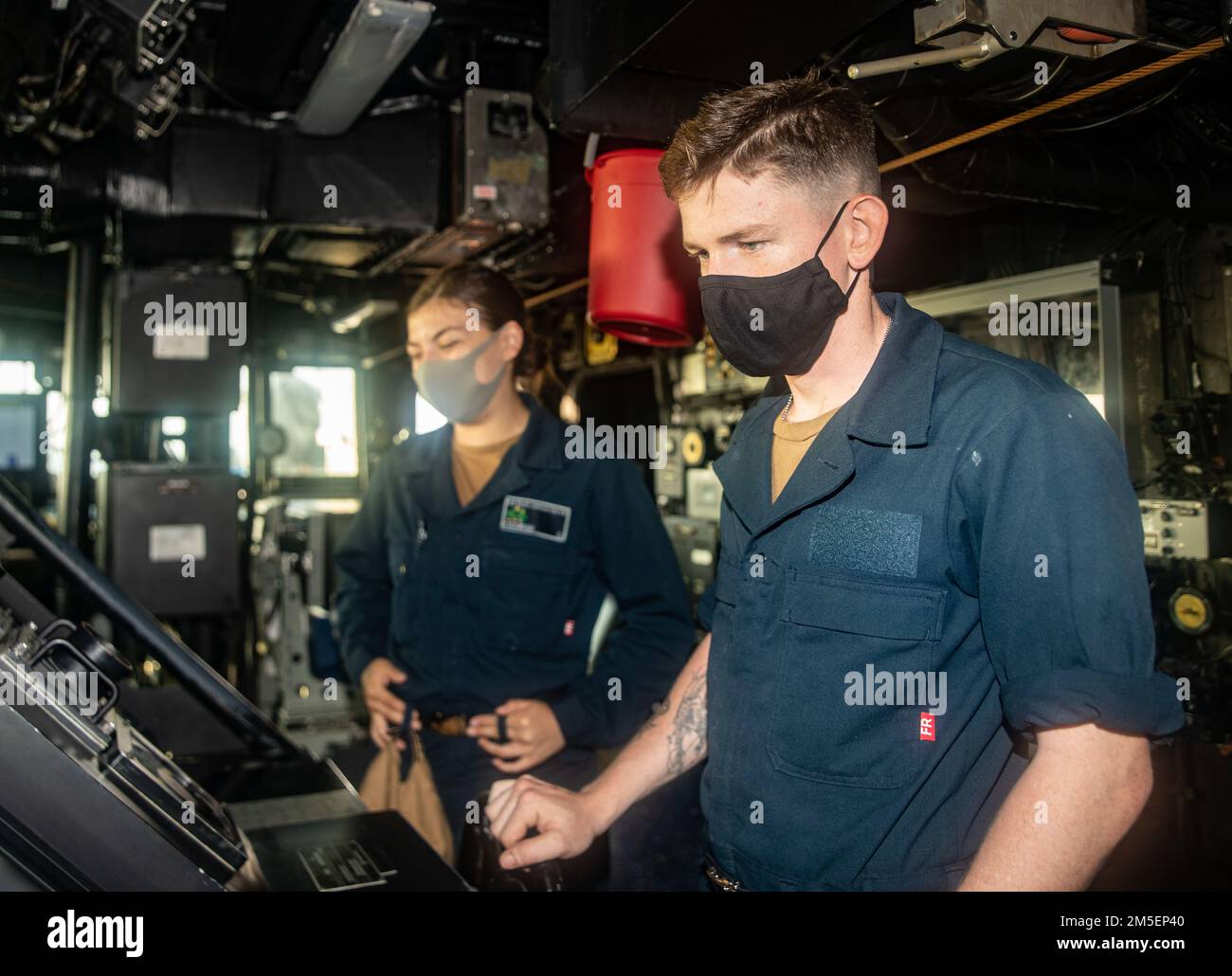 PHILIPPINE SEA (March 8, 2022) Seaman Recruit Chelsea Lockwood (left ...