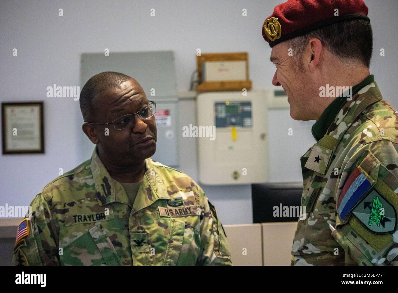 U.S. Army Col. Kendrick Traylor, commander of Area Support Group-Black ...