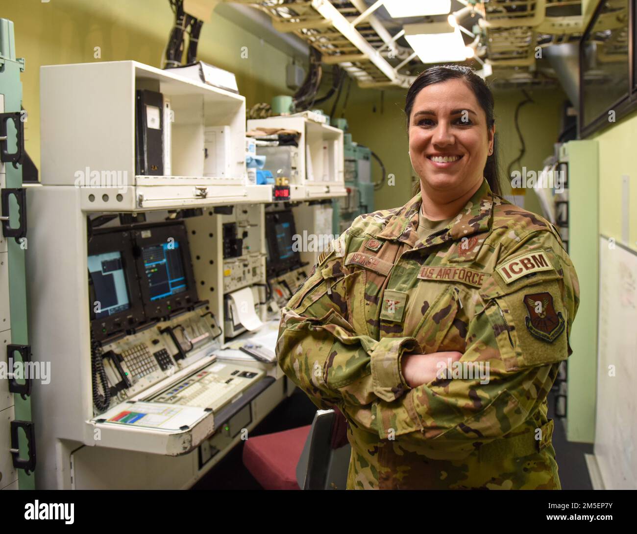Col. Kristen Nemish, commander of the 91st Operations Group, takes a ...