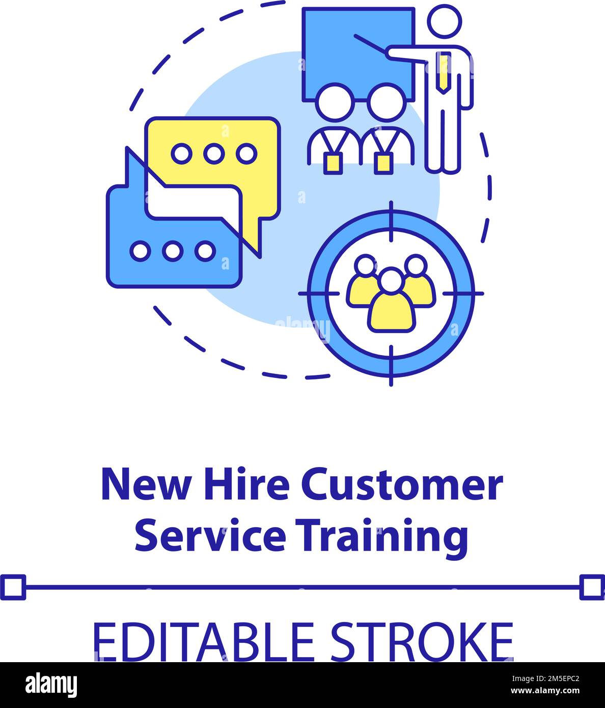 New hire customer service training concept icon Stock Vector Image ...