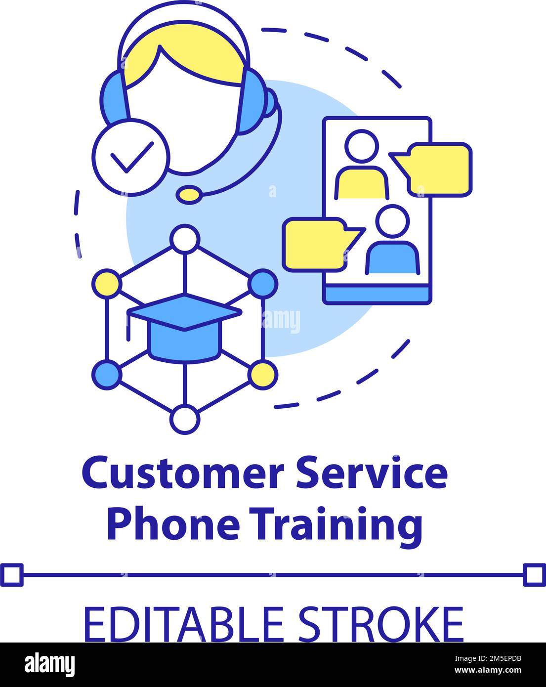 Customer service phone training concept icon Stock Vector Image & Art ...