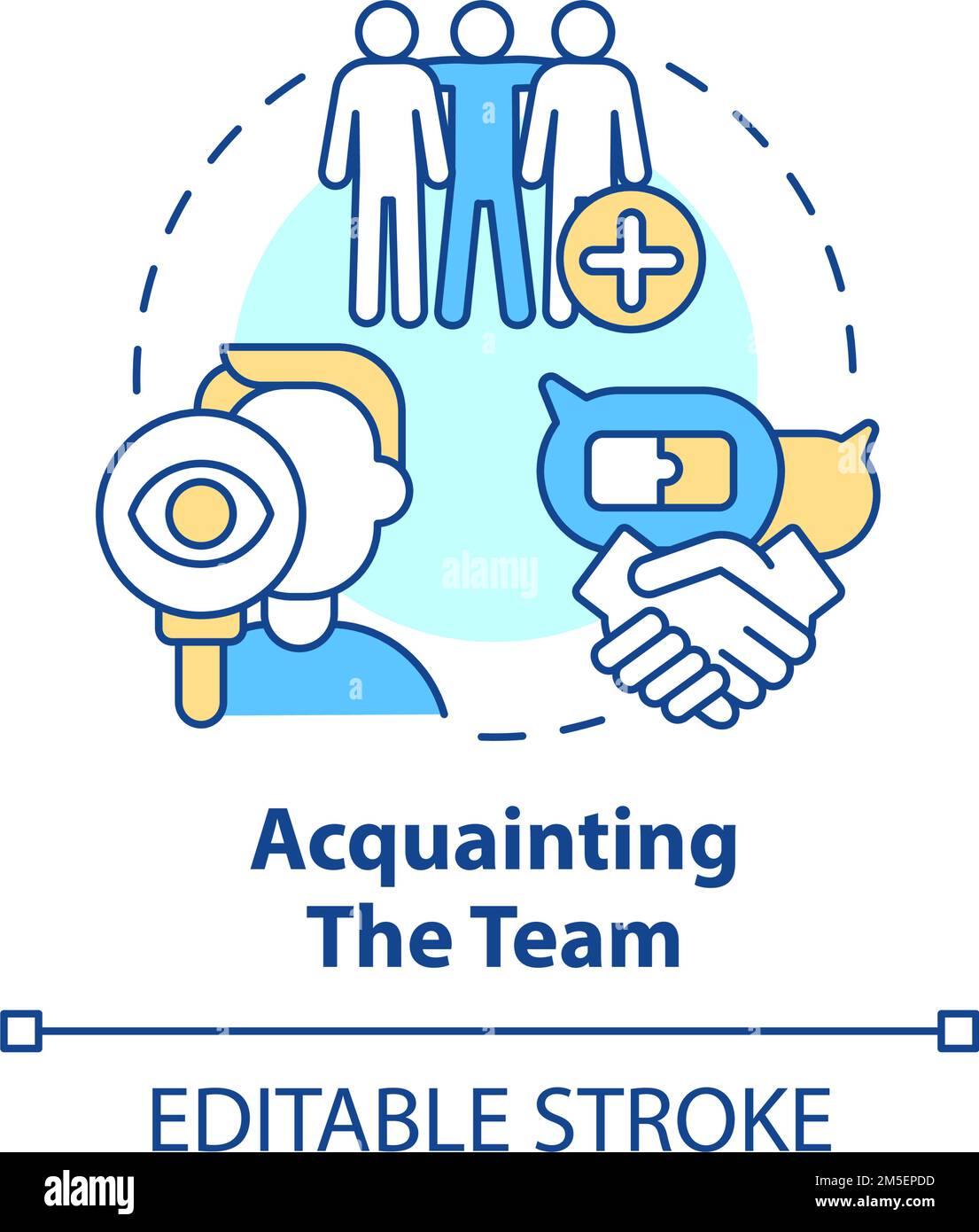 Acquainting team concept icon Stock Vector Image & Art - Alamy