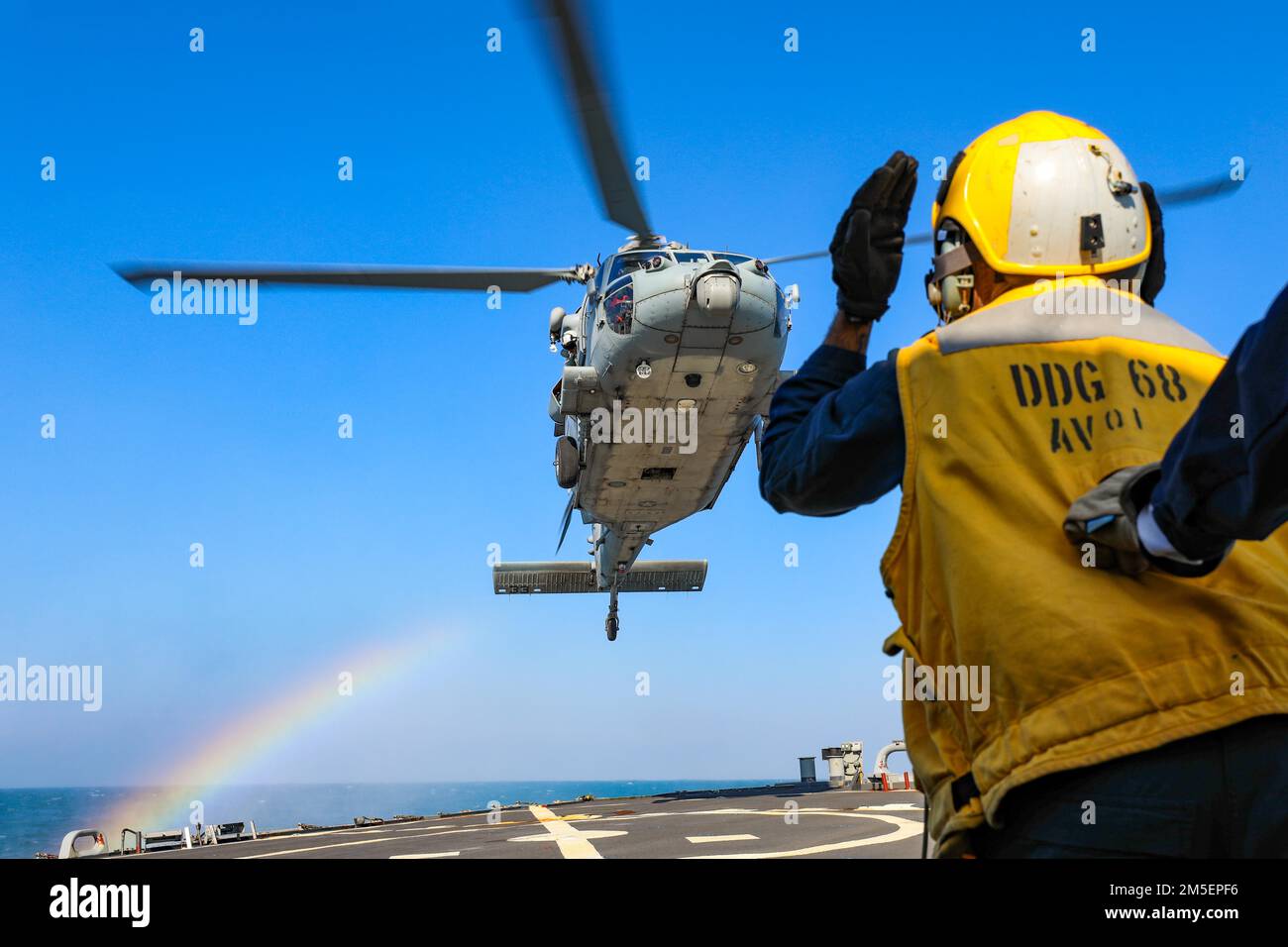 220309-N-EM691-1004 ATLANTIC OCEAN (March 9, 2022) ¬– Sailors assigned ...