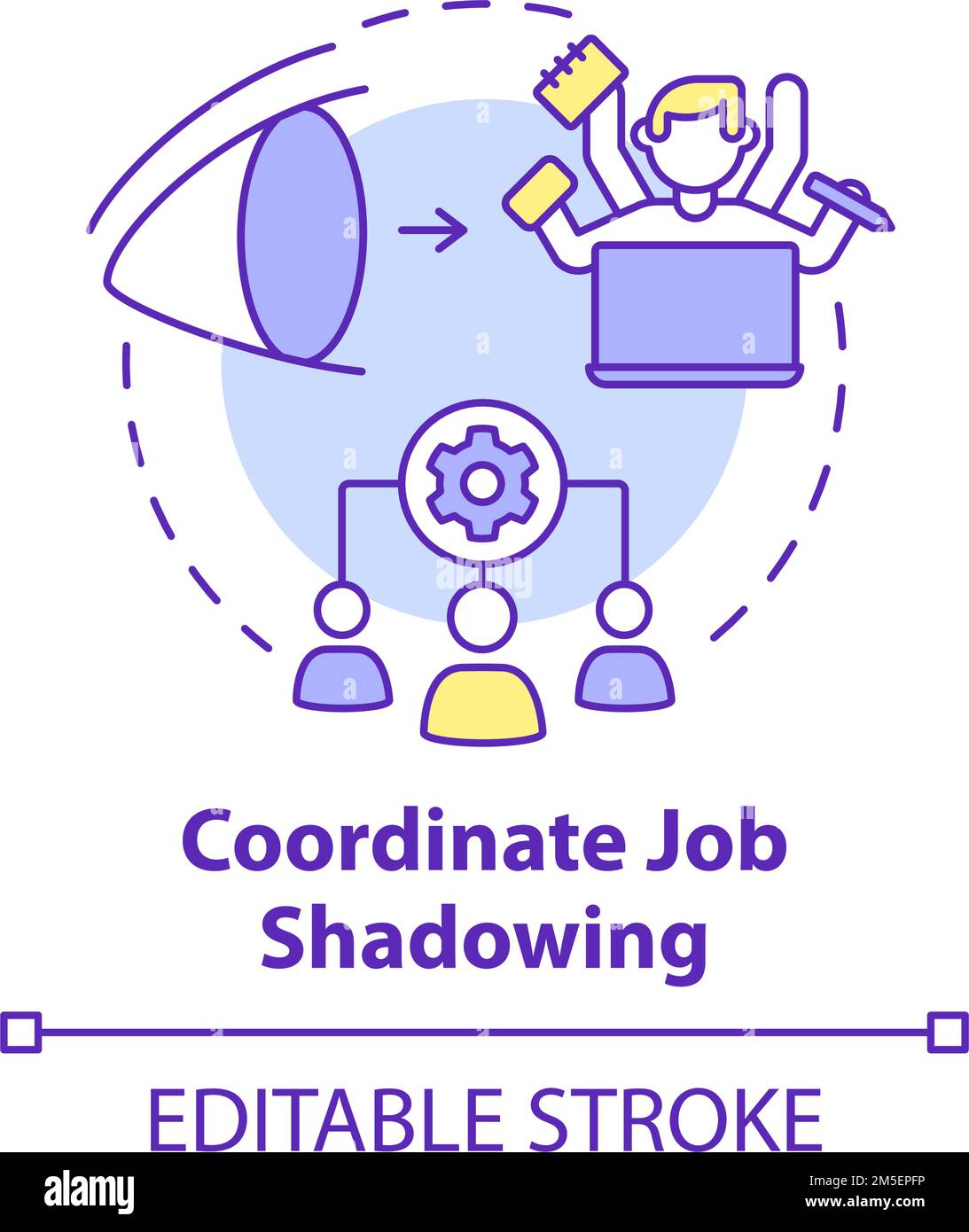 Coordinate job shadowing concept icon Stock Vector Image & Art - Alamy