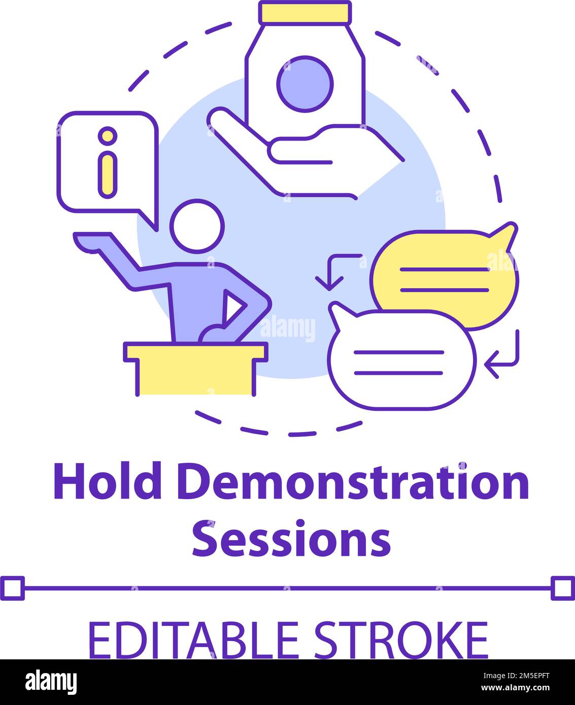 Hold demonstration sessions concept icon Stock Vector Image & Art - Alamy