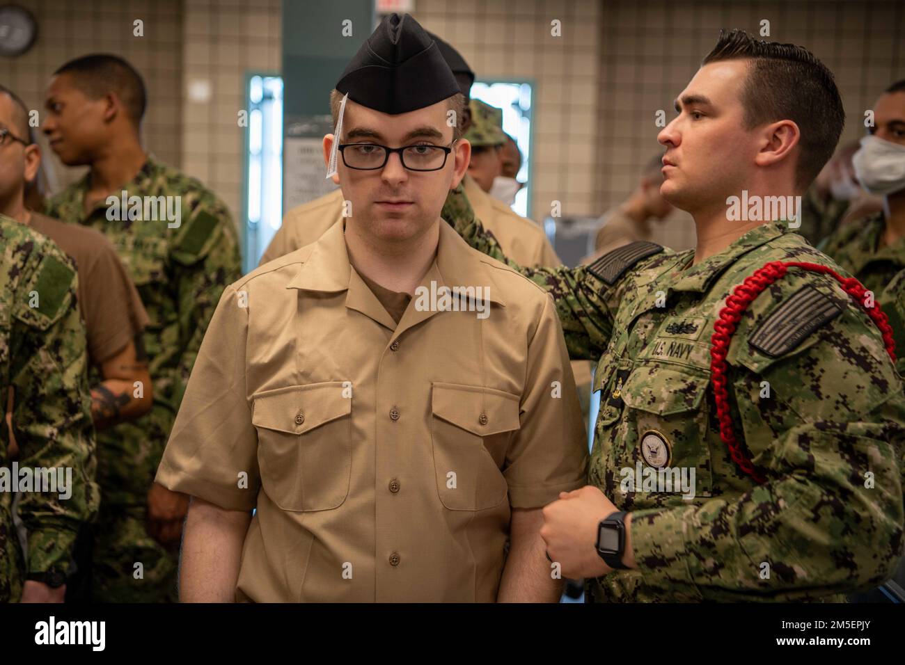 Chief Mineman Joshua Royer, a recruit division commander assigned to ...