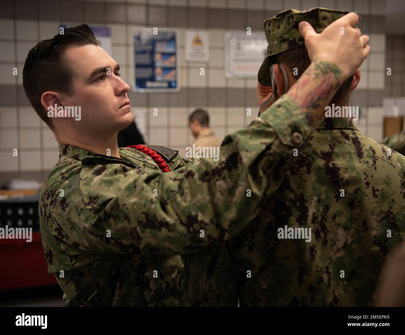 Chief Mineman Joshua Royer, a recruit division commander (RDC) assigned ...