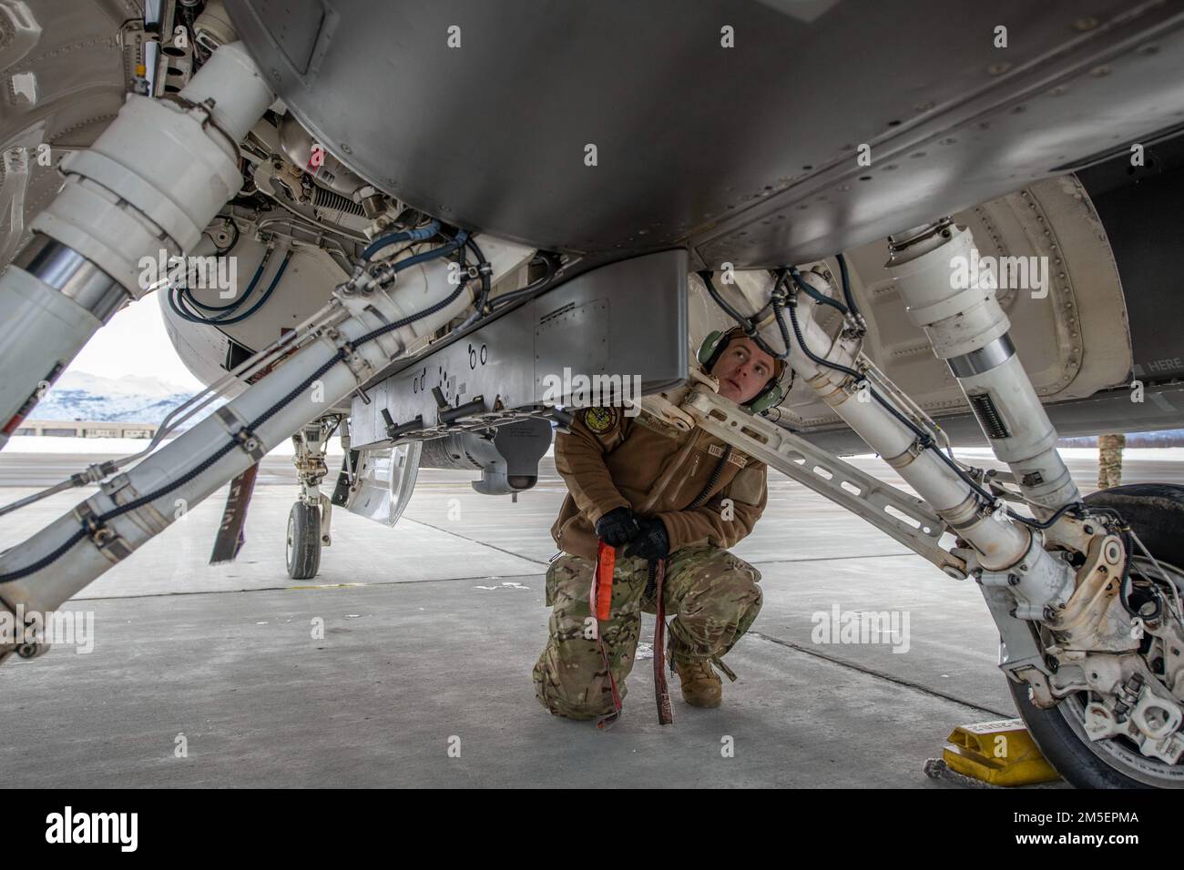 U.S. Air Force Tech. Sgt. Joe Boyer, an F-16 Crew Chief assigned to the ...
