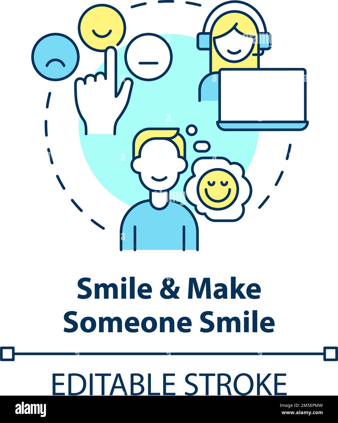 Make someone smile concept icon Stock Vector Image & Art - Alamy