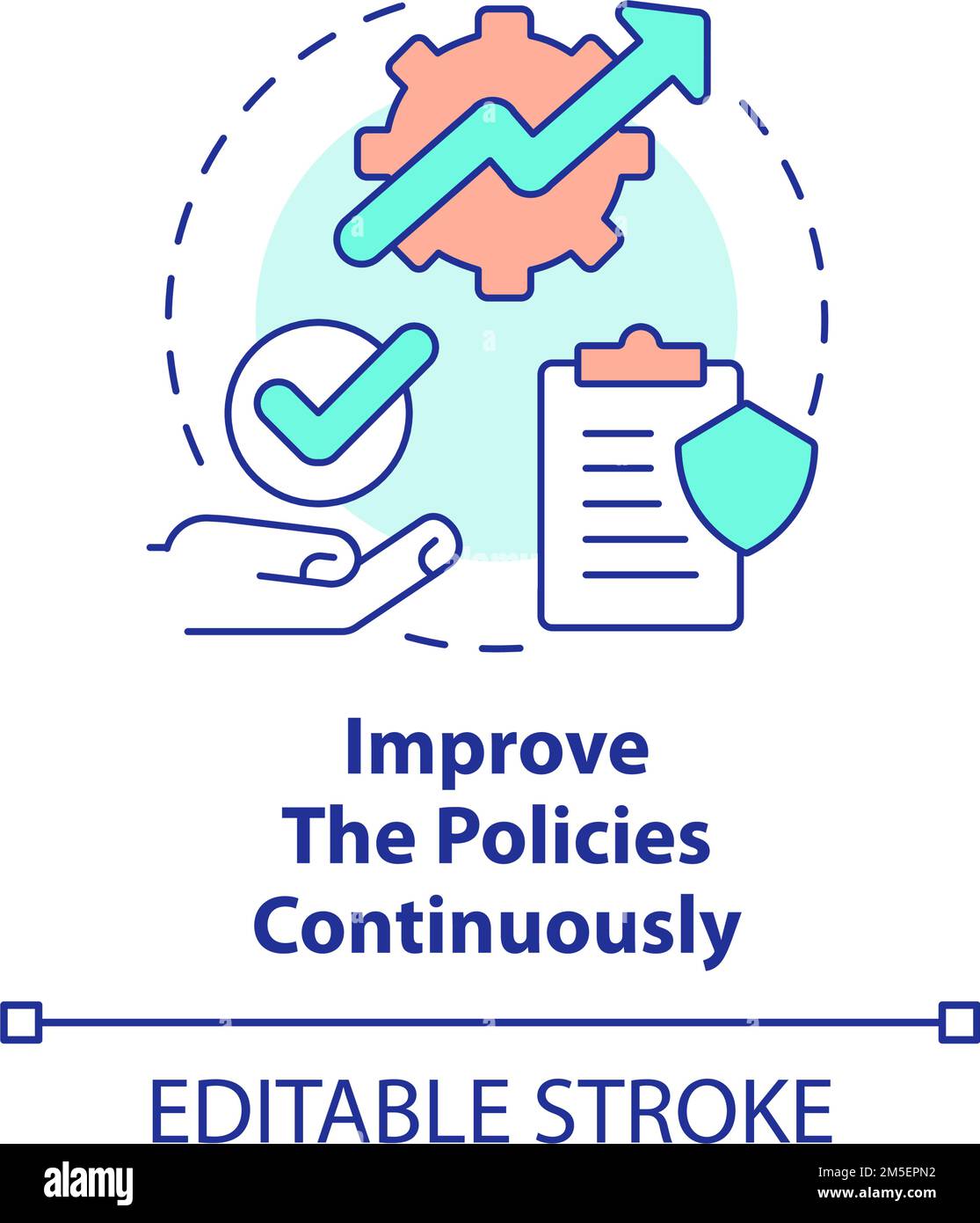 Improve customer service policies continuously concept icon Stock Vector Image & Art - Alamy