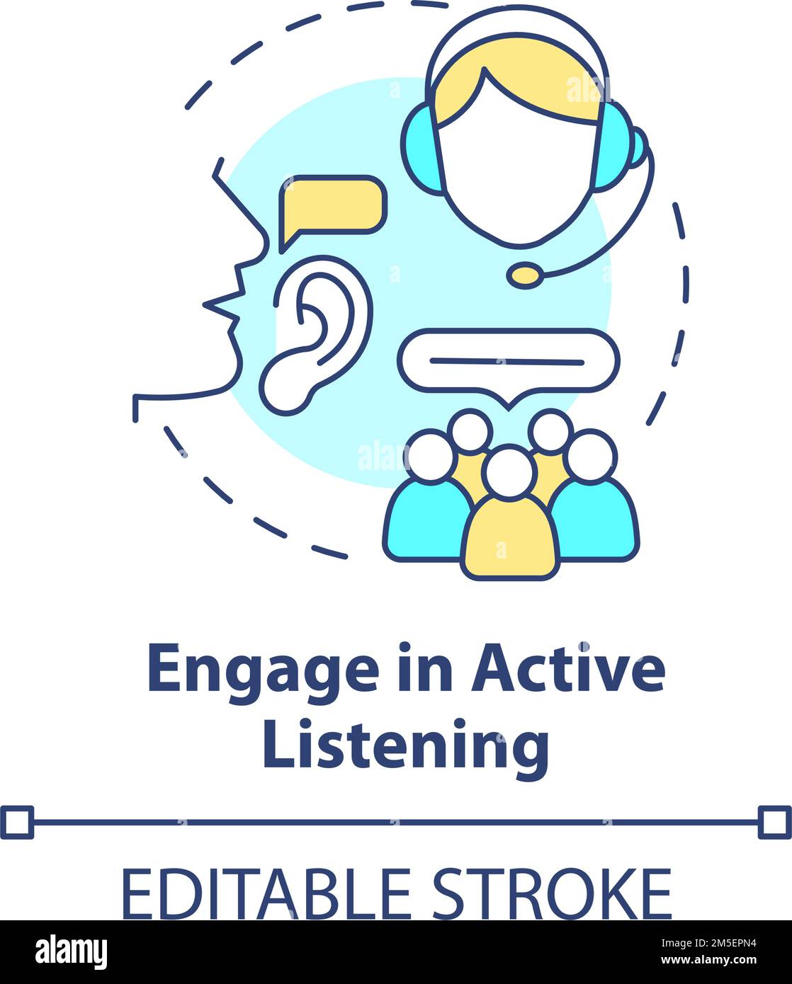 Engage in active listening concept icon Stock Vector Image & Art - Alamy Engage in active listening concept icon Stock Vector Image & Art - Alamy