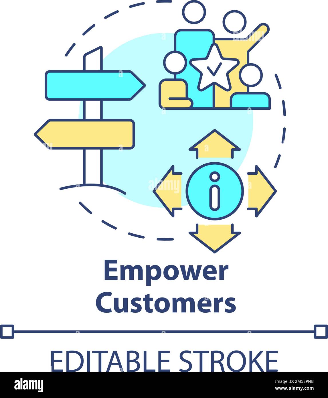 Empower customers concept icon Stock Vector Image & Art - Alamy