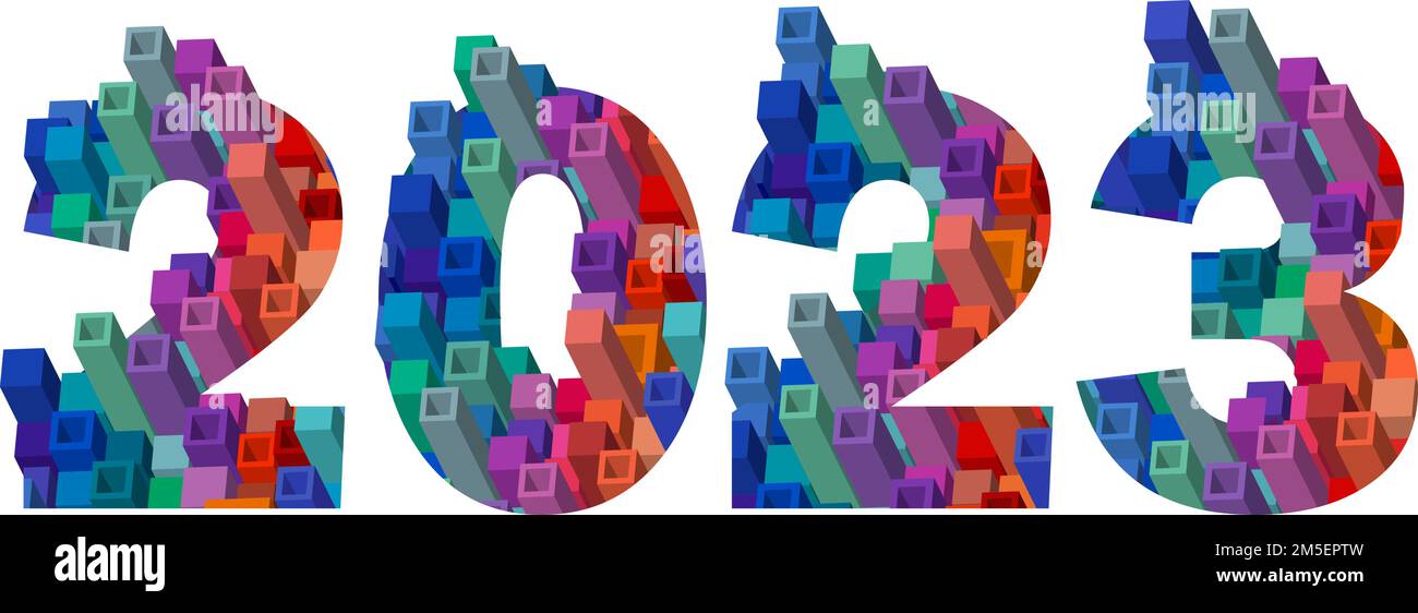 2023 block Stock Vector Images - Alamy