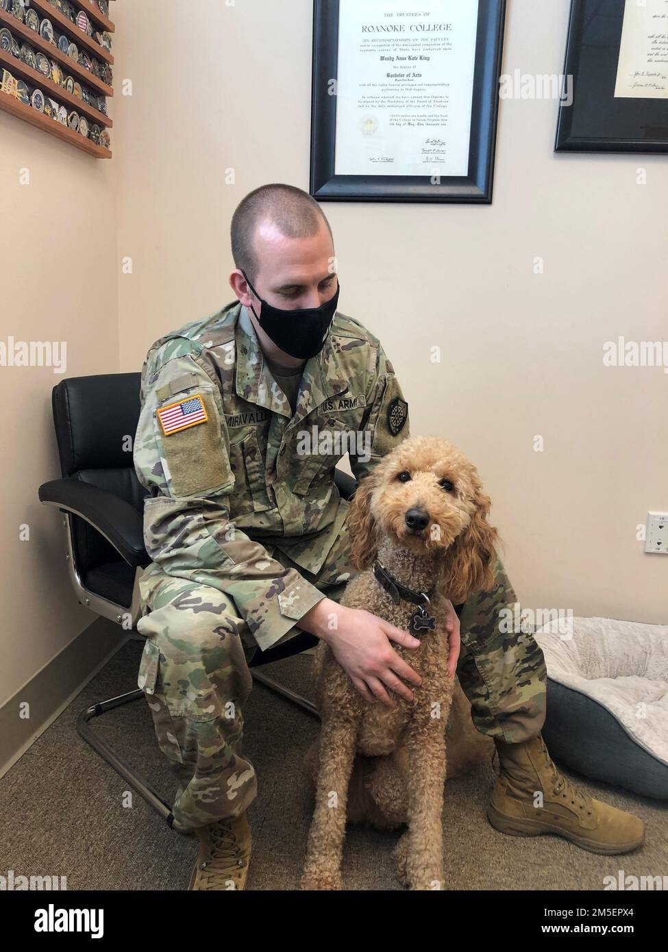 Rosie sits with Staff Sgt. Nicholas Miravalle a collateral victim ...