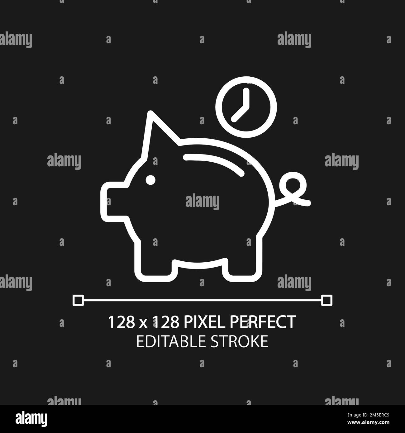 Save money for future pixel perfect white linear icon for dark theme ...