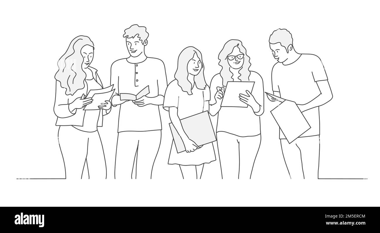 Group people standing one Stock Vector Images - Alamy