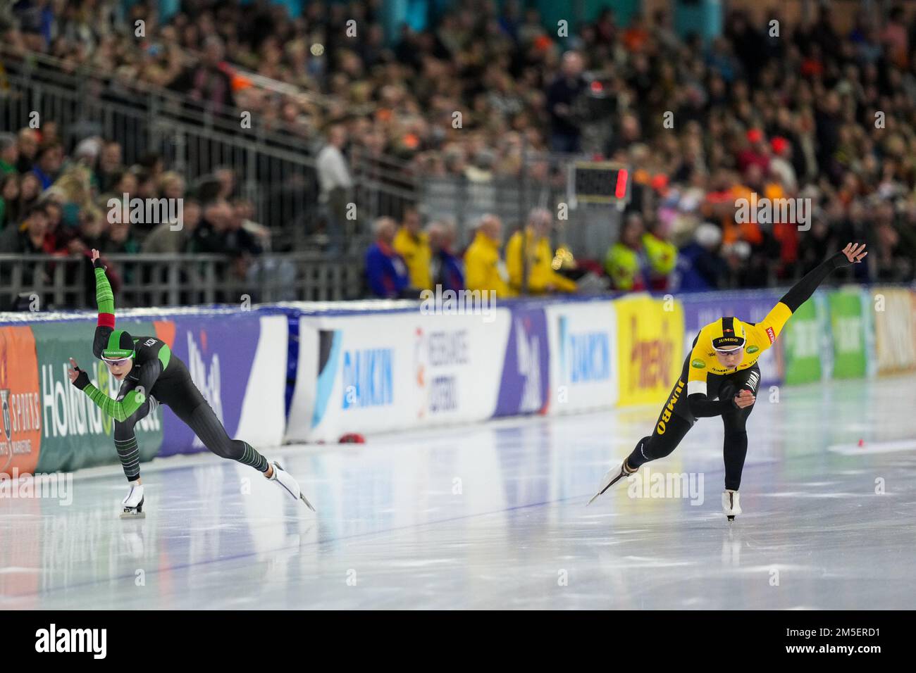HEERENVEEN, NETHERLANDS - DECEMBER 28: Femke Kok of Team Reggeborgh and ...