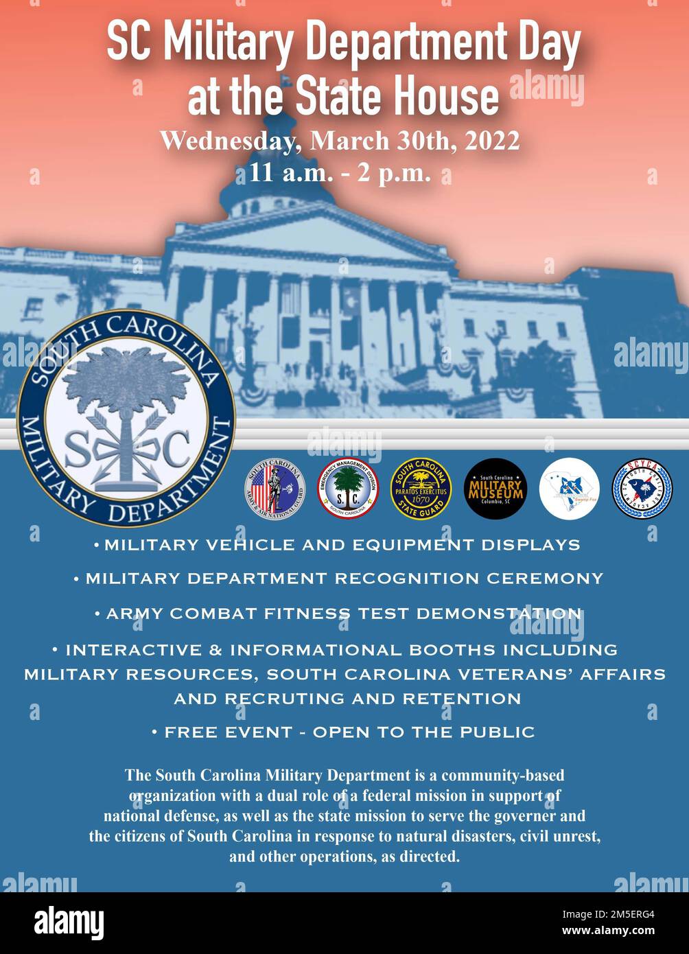 The South Carolina Military Department Day will be conducted at the ...