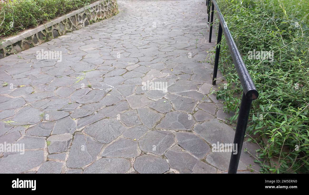 Old ancient arranged stone path way of staircase Stock Photo - Alamy