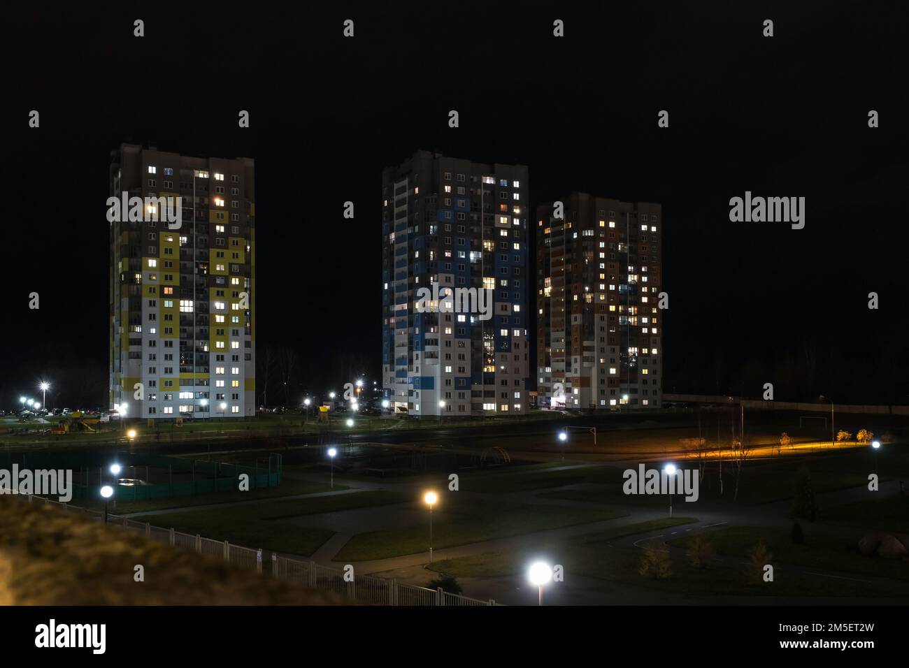 Flat night panorama multicolor light hi-res stock photography and ...