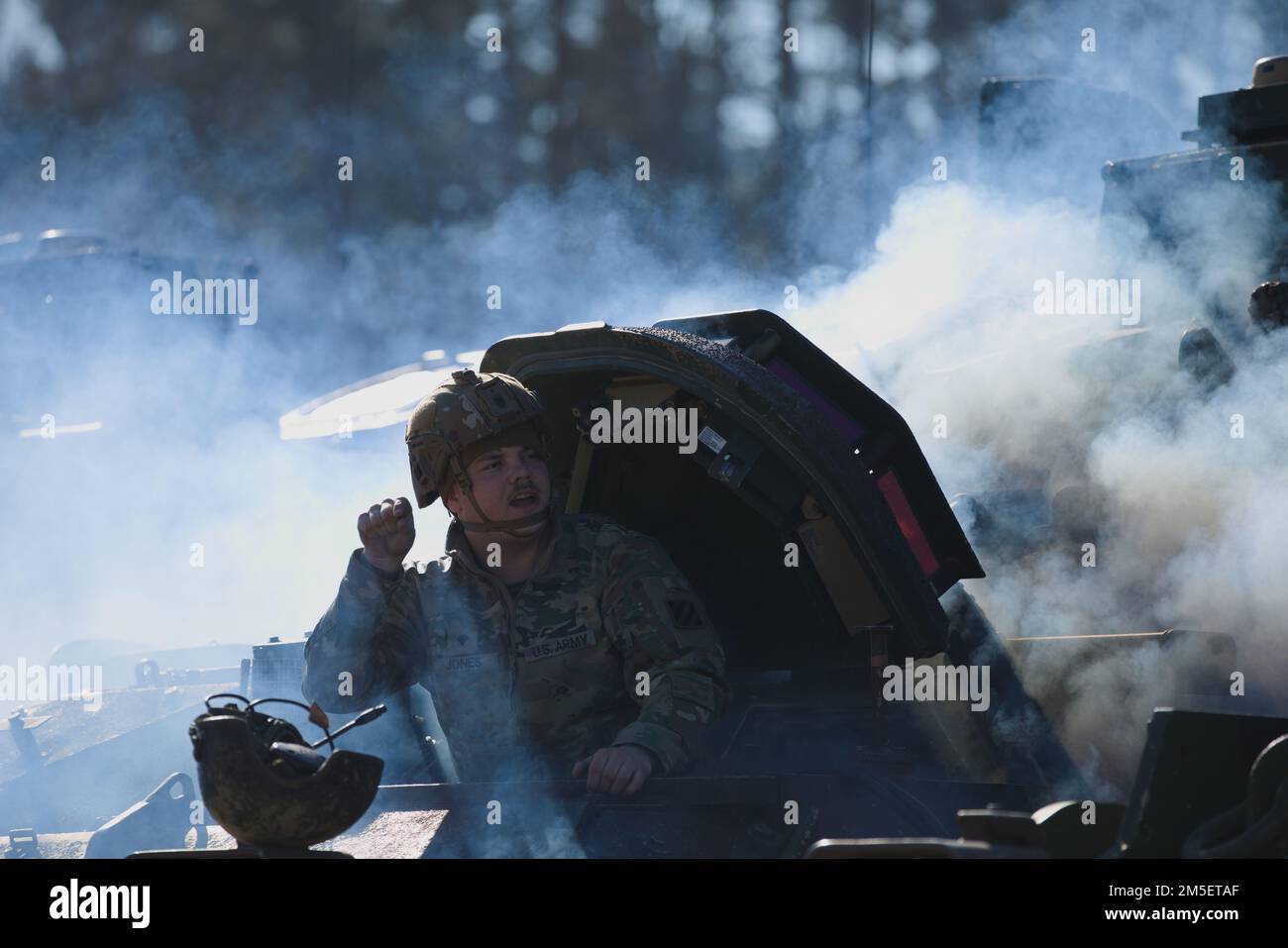 U.S. Soldiers from 64th Armor Regiment, 1st Armored Brigade Combat Team ...