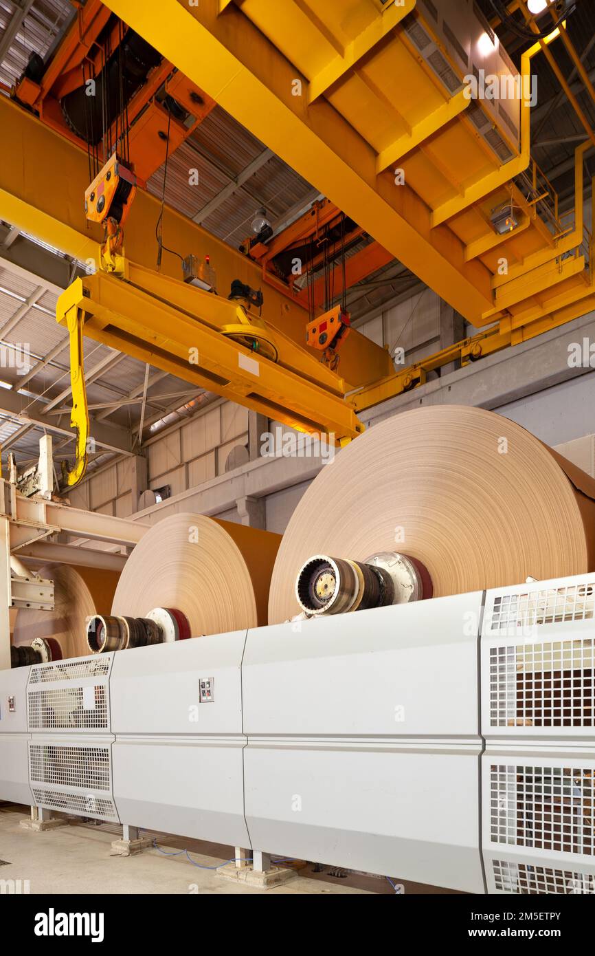 The machinery in a paper mill plant Stock Photo - Alamy