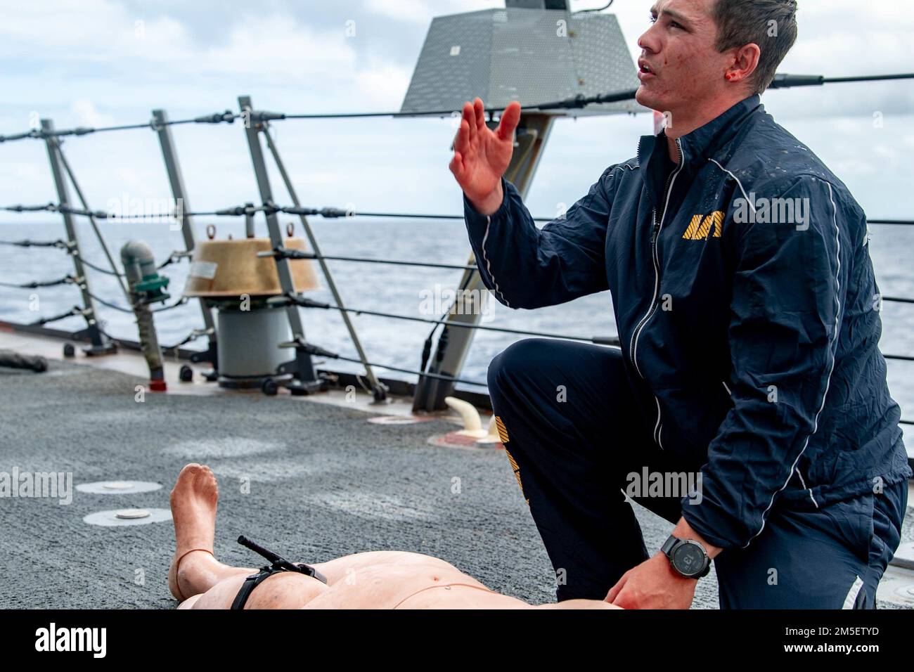 PHILIPPINE SEA (March 9, 2022) Seaman Daniel Gregory, from Manassas, Va ...