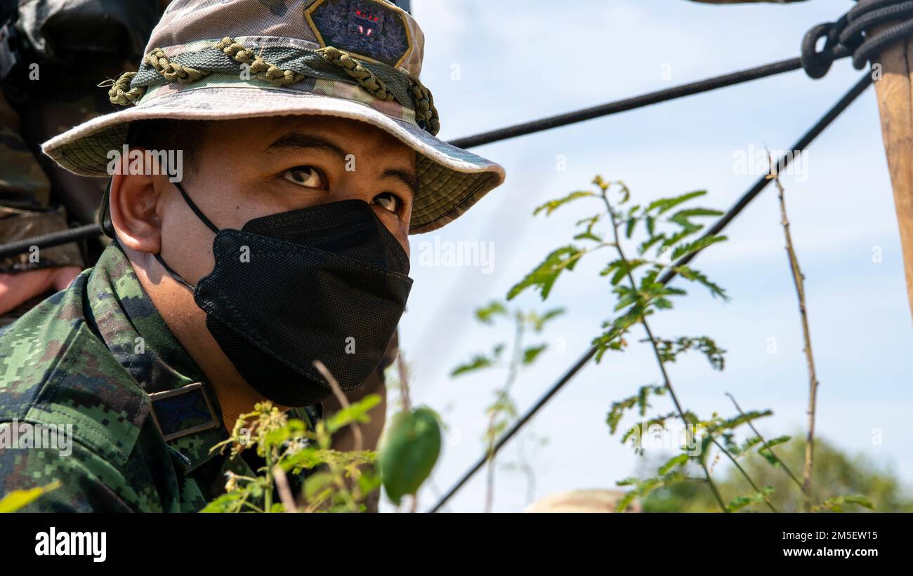 A Royal Thai Army Sgt. Major 1st Class oversees training as a safety ...