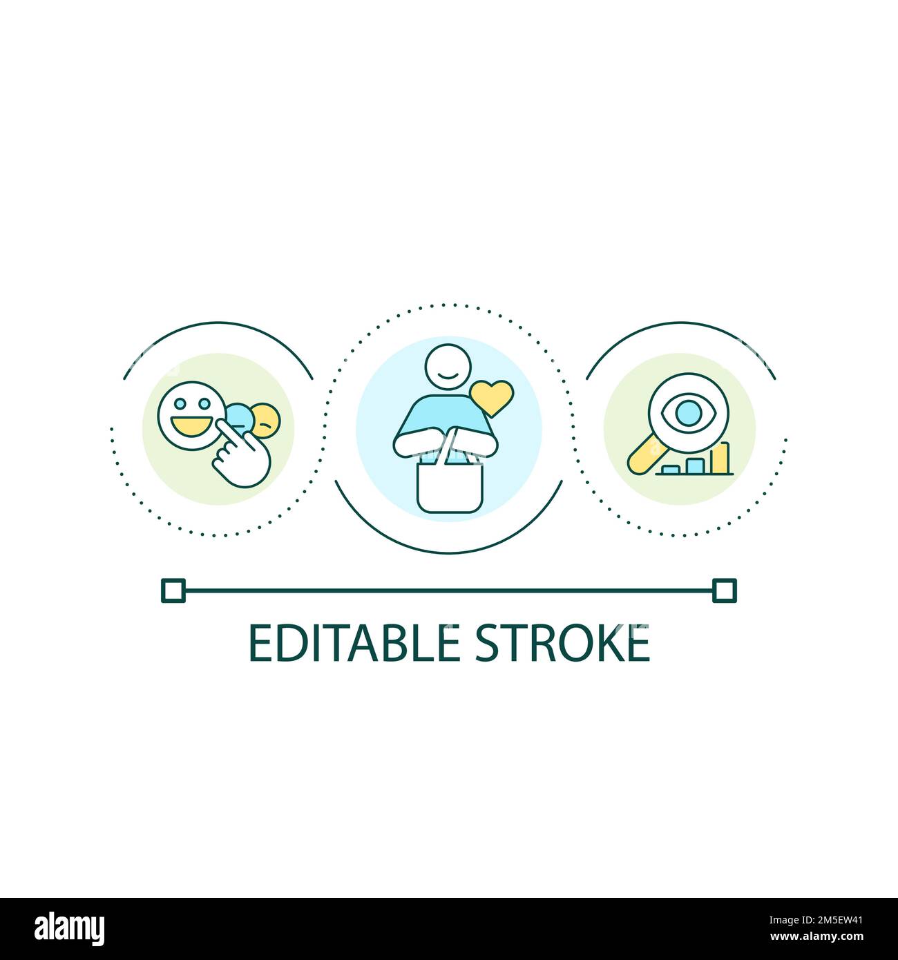 Customer satisfaction research loop concept icon Stock Vector Image ...