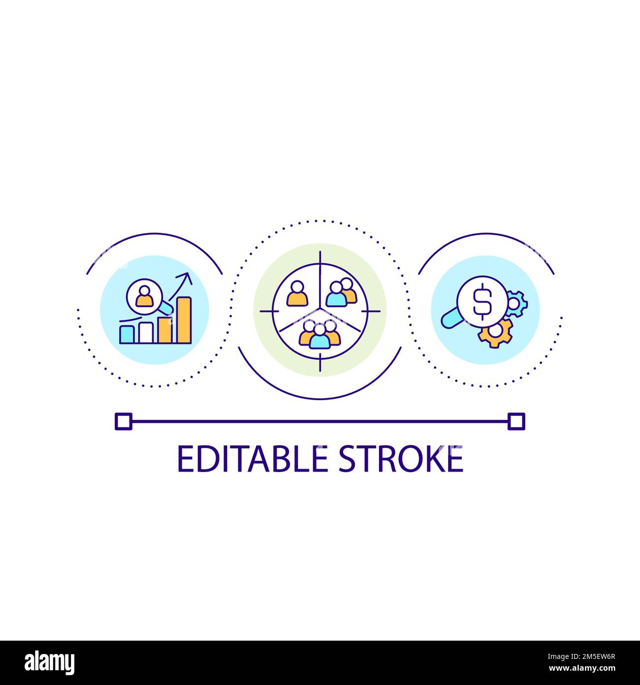 Audience segmentation loop concept icon Stock Vector Image & Art - Alamy