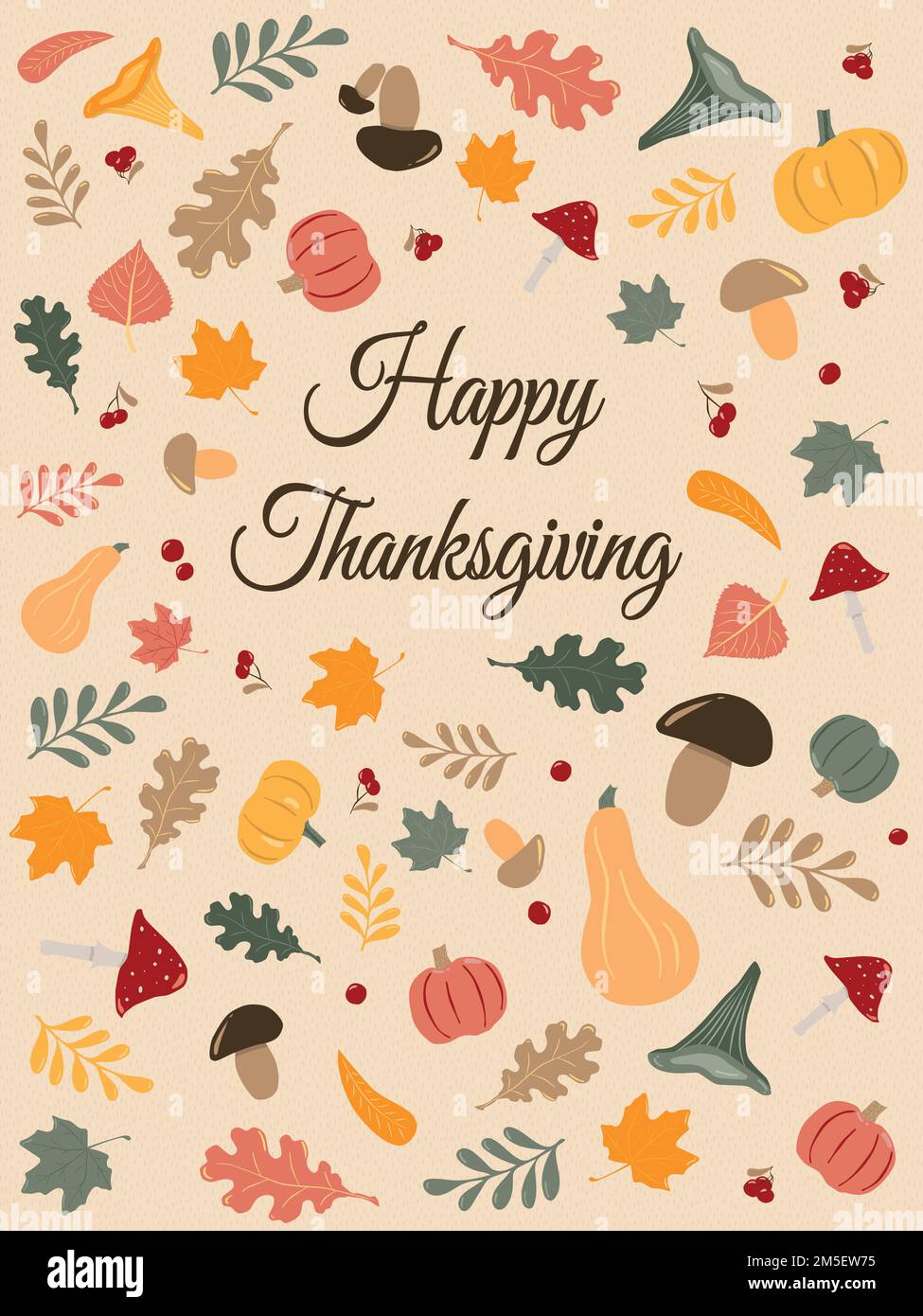 Happy Thanksgiving card, vector format. Vector illustration Stock ...