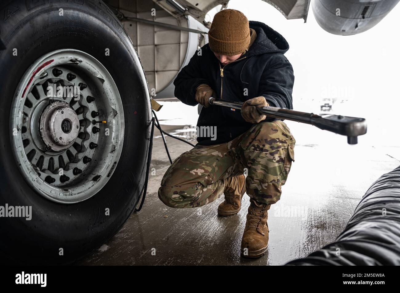 Airman Brandon Parker, 911th Aircraft Maintenance Squadron crew chief ...