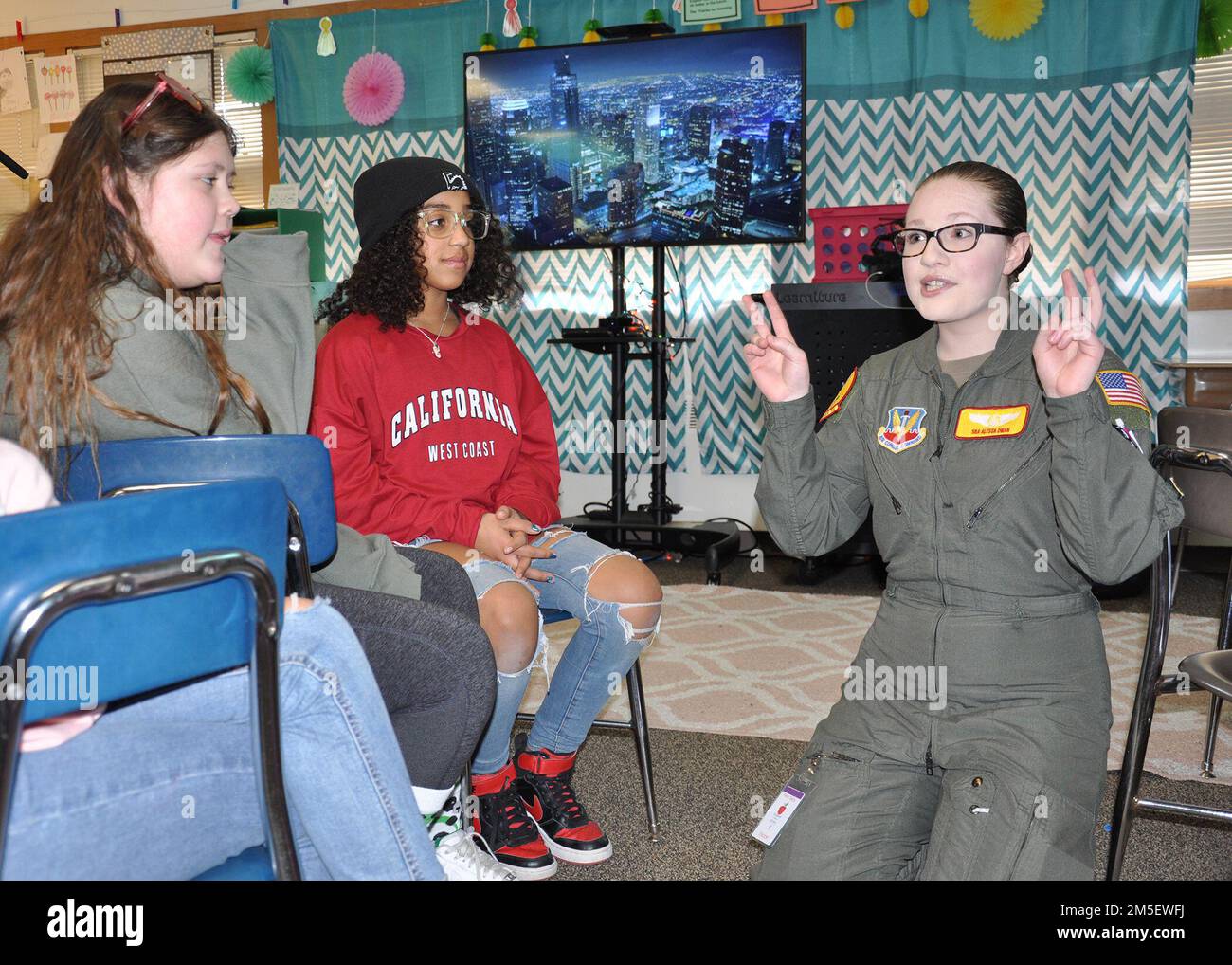 Senior Airman Alyssa Oman, 97th Intelligence Squadron linguist, talks ...