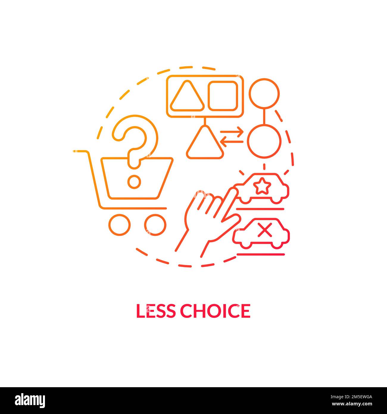 Less choice red gradient concept icon Stock Vector Image & Art - Alamy Less choice red gradient concept icon Stock Vector Image & Art - Alamy
