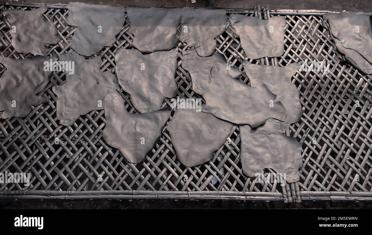 The leather recycling method is called series gam. Large quantities of ...