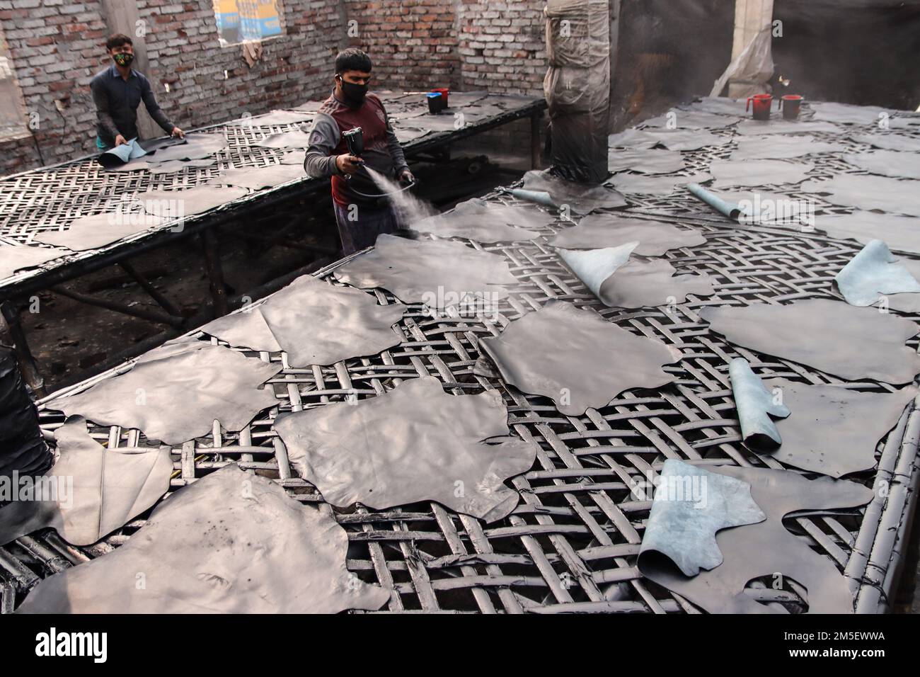 The leather recycling method is called series gam. Large quantities of ...