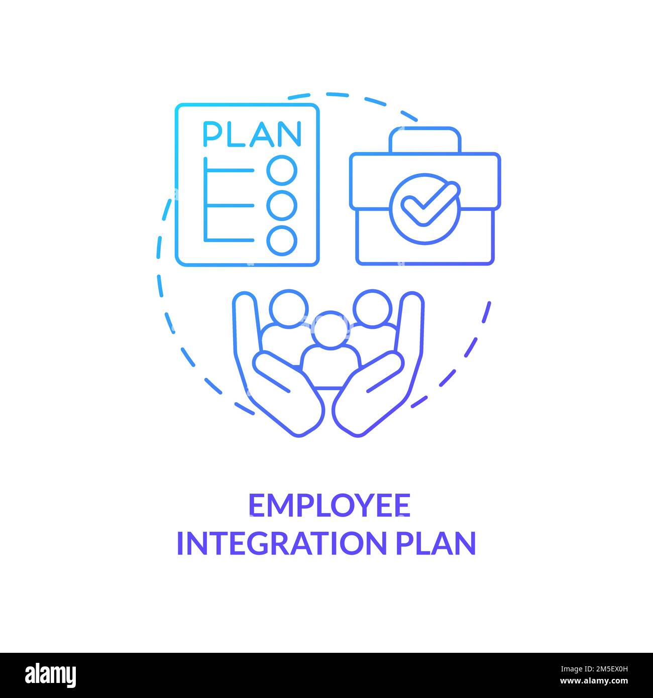 Employee integration plan blue gradient concept icon Stock Vector Image & Art - Alamy